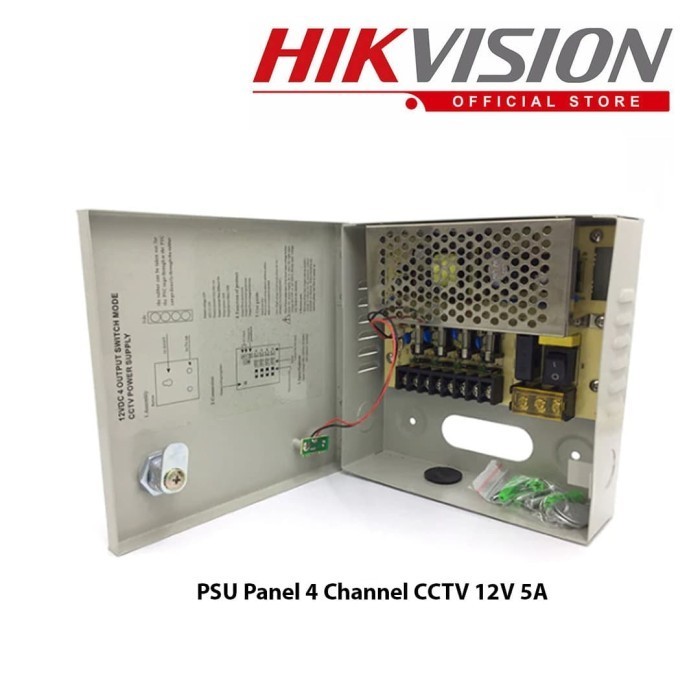 Jual PSU ( Power Supply Unit ) CCTV 12v 5A with Panel box + Fuse 4CH | Shopee Indonesia