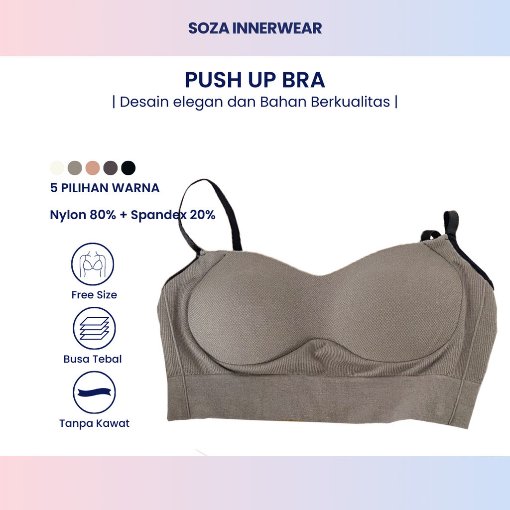 Jual Bra Wanita Push Up 729 Bra Busa Tebal Tanpa Kawat Tali Anti ...