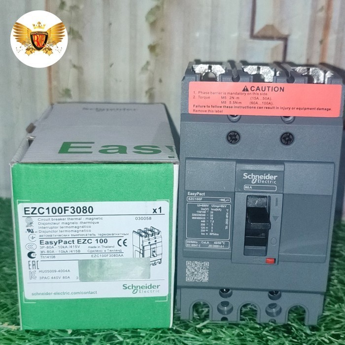 Jual Jual!! mccb Schneider breaker EZC100F 3P 80a EZC100F3080 3phase 80 a 3 phase | Shopee Indonesia