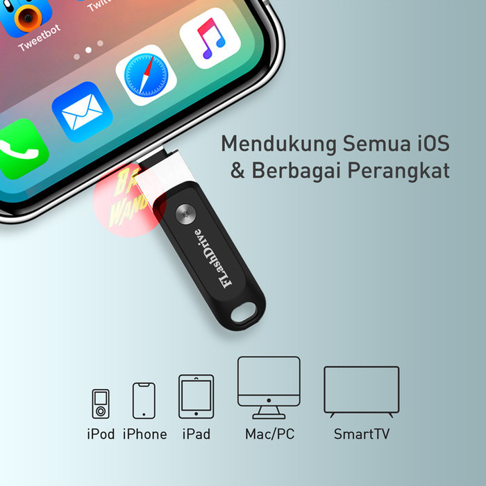 Jual Flashdrive Dual Storage Flassk 2In1 Lightning Ipad Pc Usb | Shopee ...