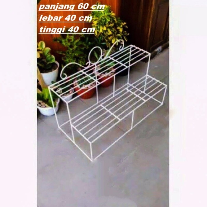 Jual Rak Bunga 2 Susun/Rak Bunga /Rak Bunga Besi/Standing Pot Besi ...
