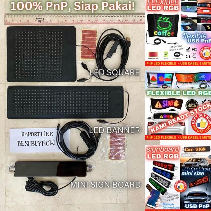 Jual LED Flexible papan screen display mobil Lampu Running sign board ...