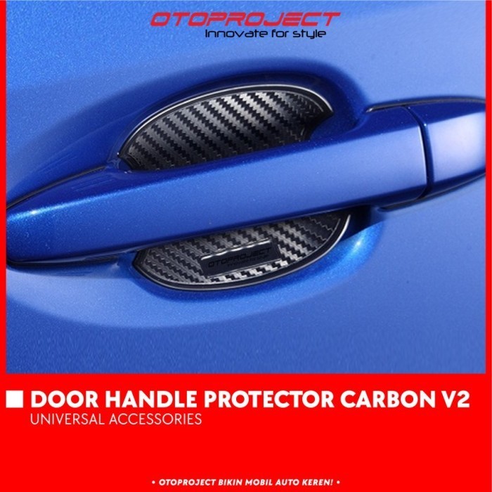 Jual Door Handle Protector Carbon V2 / Sticker Outer Carbon | Shopee ...