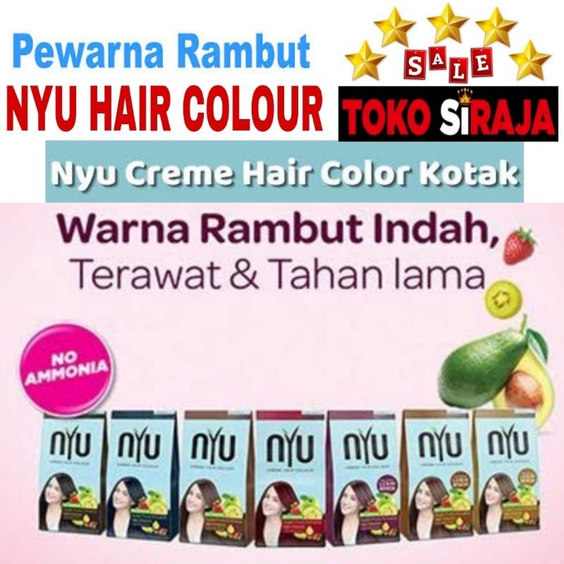 Jual NYU CREME HAIR COLOUR / NYU PEWARNA RAMBUT NATURAL / SEMIR CAT ...