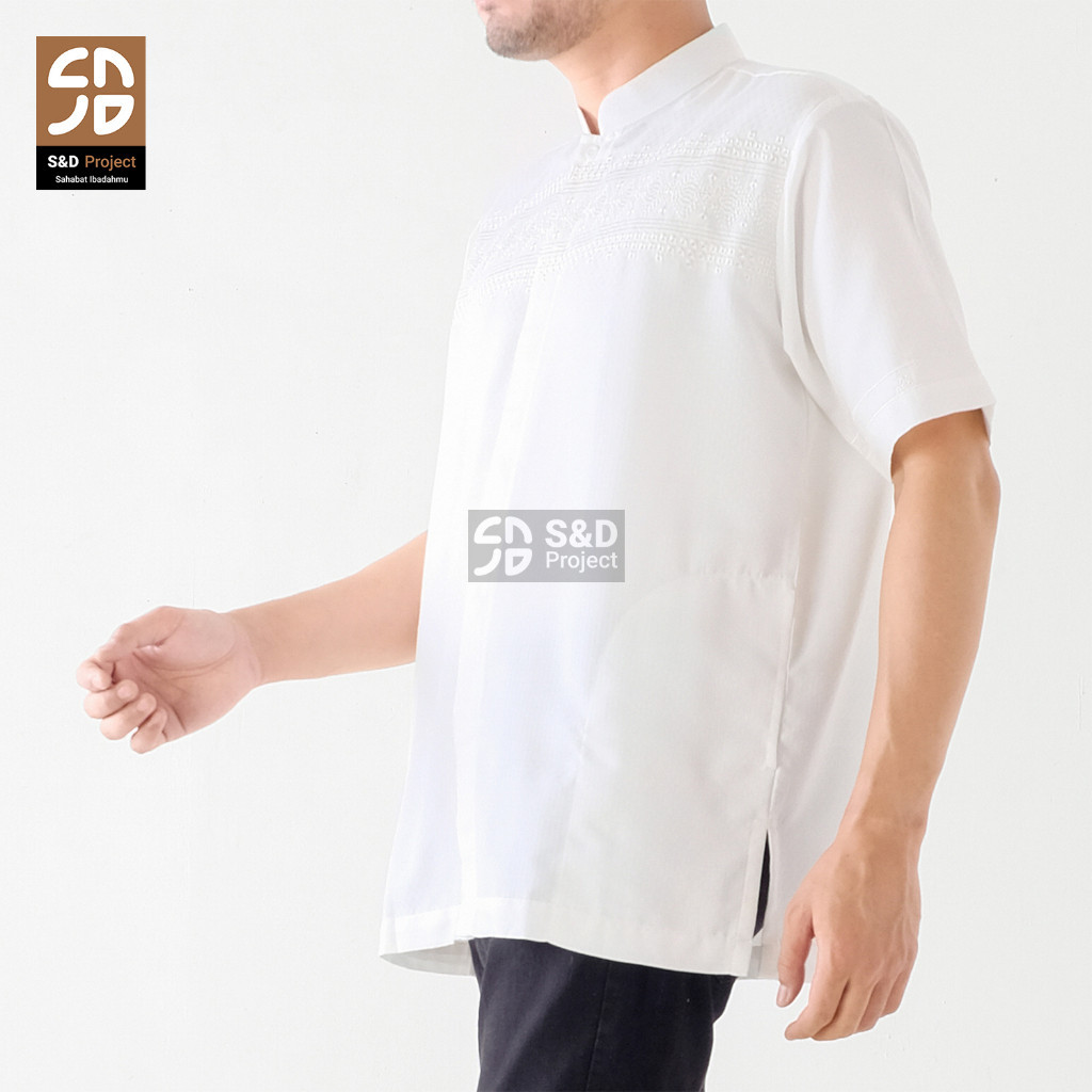 Jual YSZ BAJU KOKO POLI KATUN BORDIR LENGAN PENDEK UKURAN M L XL ...
