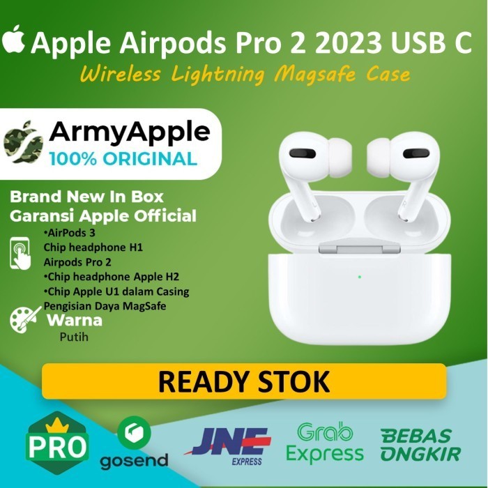 Jual Apple Airpods Pro 2 Airpod 2nd USB C Gen 2023 2022 Magsafe Resmi iBox | Shopee Indonesia