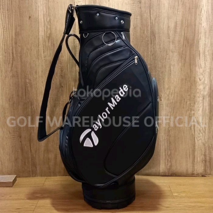 Jual TAS GOLF TAYLORMADE SEMI KULIT MEWAH ALL BLACK EDITION-TAS BARU ...