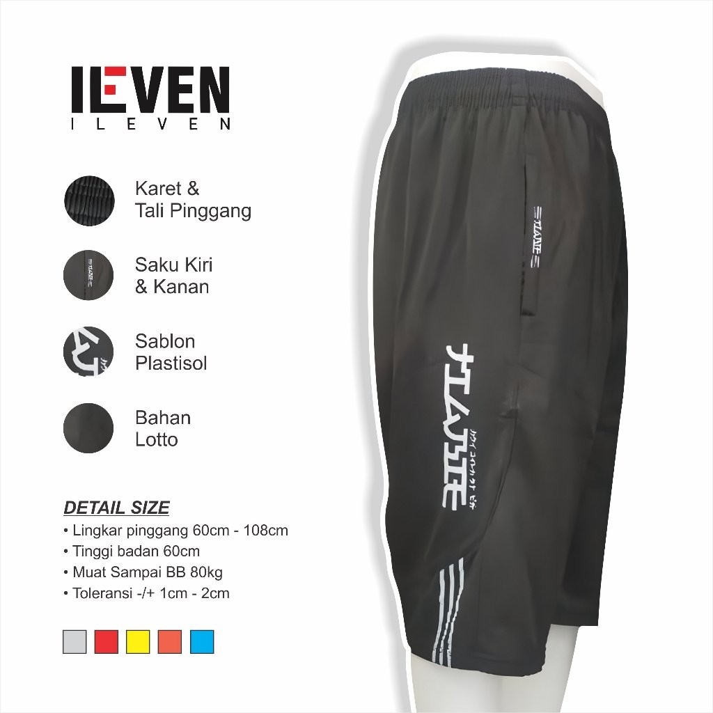 Jual Celana Sontog 3/4 Bahan Lotto Saku Resleting - Celana Kolor ...