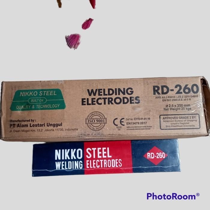 Jual KAWAT LAS LISTRIK NIKKO STEEL RD-260 WELDING ELECTRODE 2.6MM /5KG | Shopee Indonesia