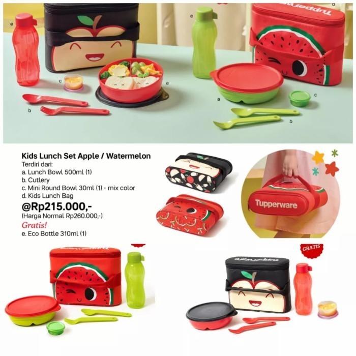 Jual Tupperware Kids Lunch Set Kotak Bekal Makan Anak | Shopee Indonesia
