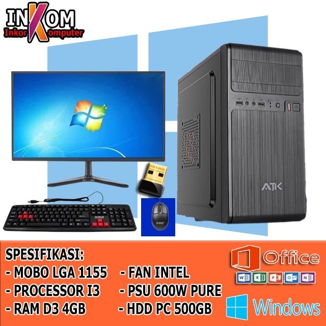 Jual PC CPU Komputer Rakitan Lengkap Core i5 + Monitor LED 19 inch | Shopee Indonesia