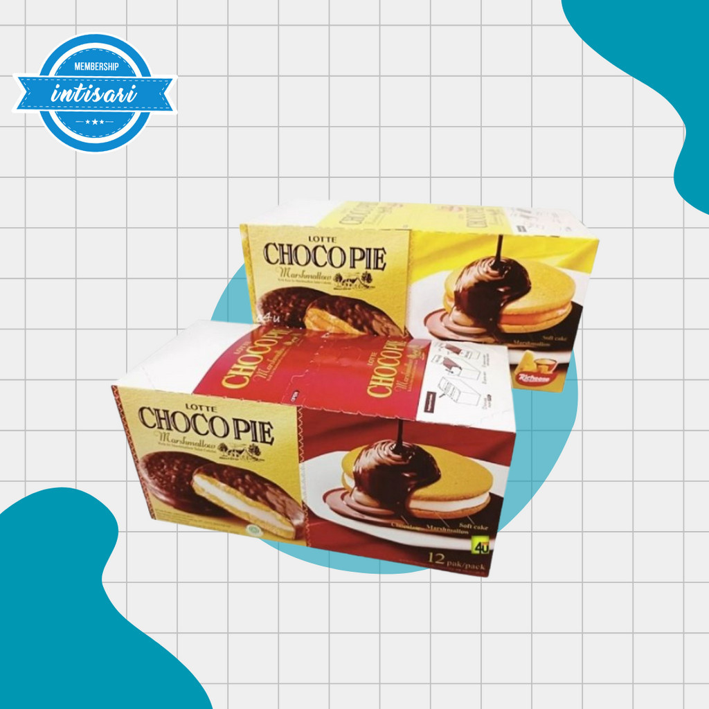 Jual LE Lotte Choco Pie Richeese 28gr Isi 12 pcs (pak) | Shopee Indonesia