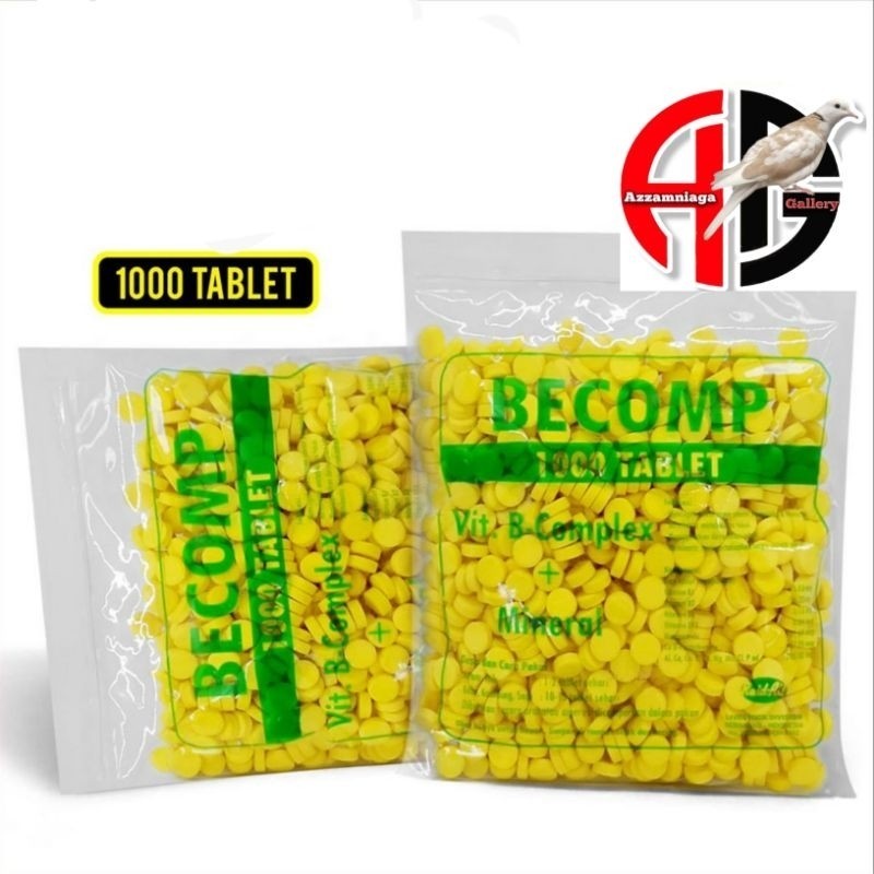 Jual VITAMIN B COMPLEX BECOMP VITAMIN UNGGAS B COMPLEX ISI 1000 BUTIR ...