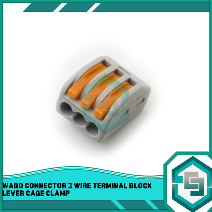 Jual Wago Connector 3 Wire Terminal Block Lever Cage Clamp | Shopee ...