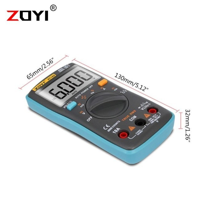 Jual ZOYI ZT102 True RMS Multimeter Multitester Digital Avometer ...