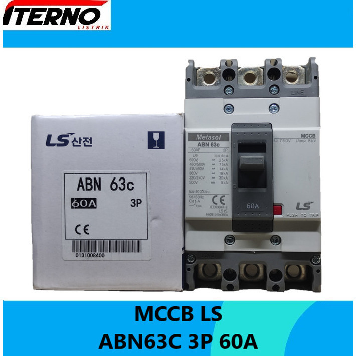 Jual MCCB ABN63C 3P 60A LS METASOL ABN 63C | Shopee Indonesia