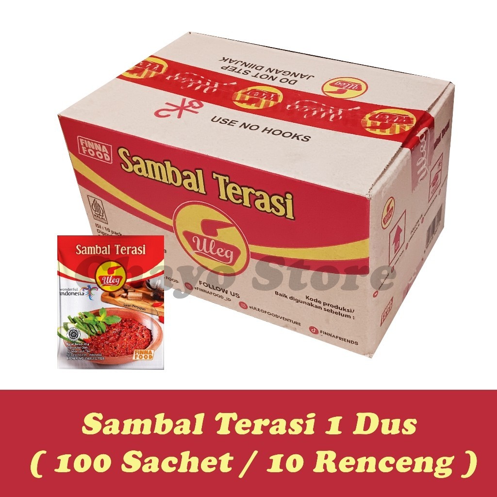Jual Finna Sambal Terasi Uleg Sachet 10 Renceng ( 1 Dus / 100 Sachet ...
