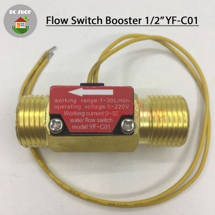 Jual Flow Switch 1/2" Saklar Otomatis Pompa Dorong (Booster Pump ...