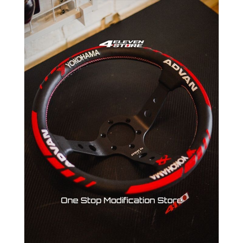 Jual Advan x Vertex Racing Steering Wheel V2 Leather 90 mm Deep, 330 mm ...