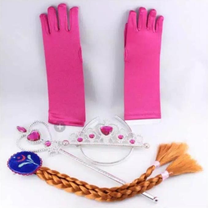 Jual Terjangkau Mahkota, Rambut dan Tongkat Princess Anna Elsa Frozen ...