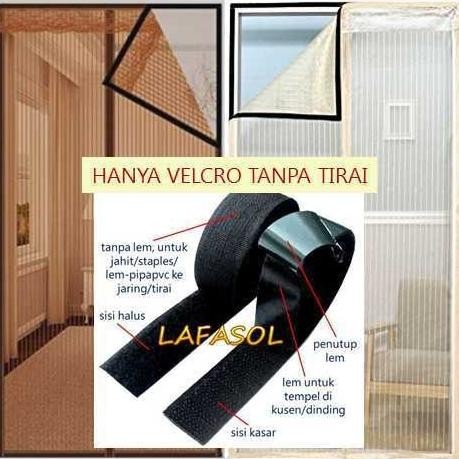 Jual Velkro Tempel Untuk Tirai Magnet Anti Nyamuk Kawat Kasa Jaring ...
