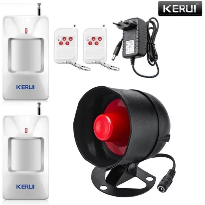 Jual PAKET ALARM KERUI MURAH WIRELESS REMOTE & DETEKTOR SENSOR GERAK ...