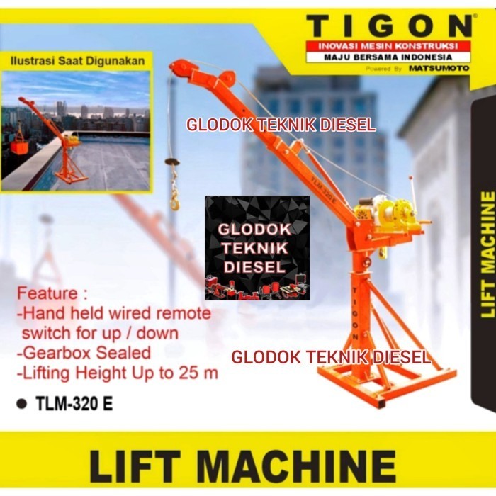 Jual Mesin Pengangkat Dan Derek Lift Machine Tigon TLM-320E TLM 320 E ...