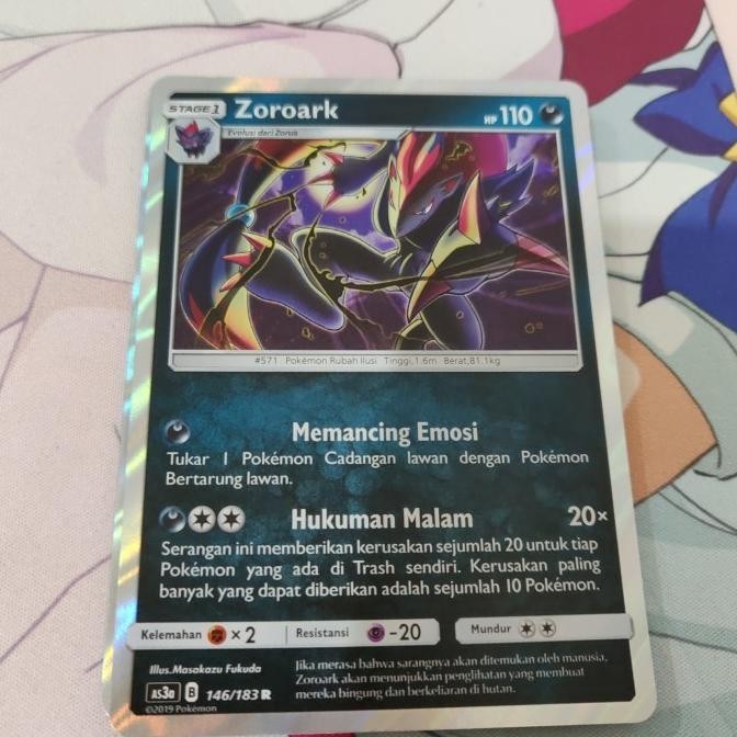 Jual Kartu Pokemon TCG ID AS3A Zoroark Holo R | Shopee Indonesia