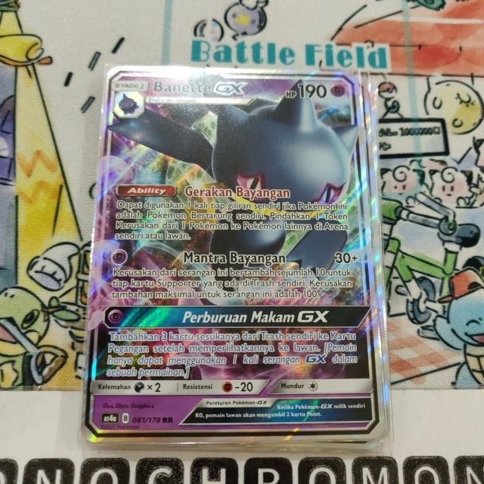 Jual Kartu Pokemon TCG ID AS4A Indonesia Banette GX RR | Shopee Indonesia