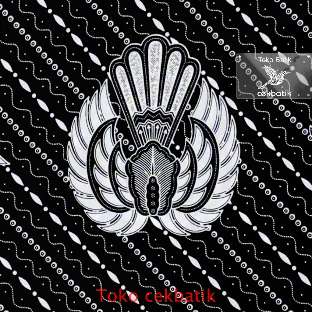 Jual kain batik - Motif Batik Soga Klasik Gurdo liris V9 ( HItam Putih ...