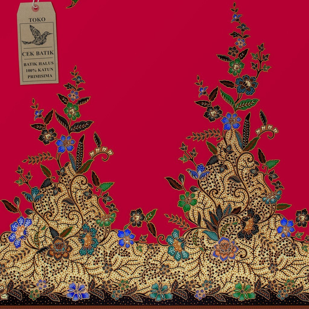 Jual kain batik - Motif Batik Bunga Fashion (Pink) | Shopee Indonesia