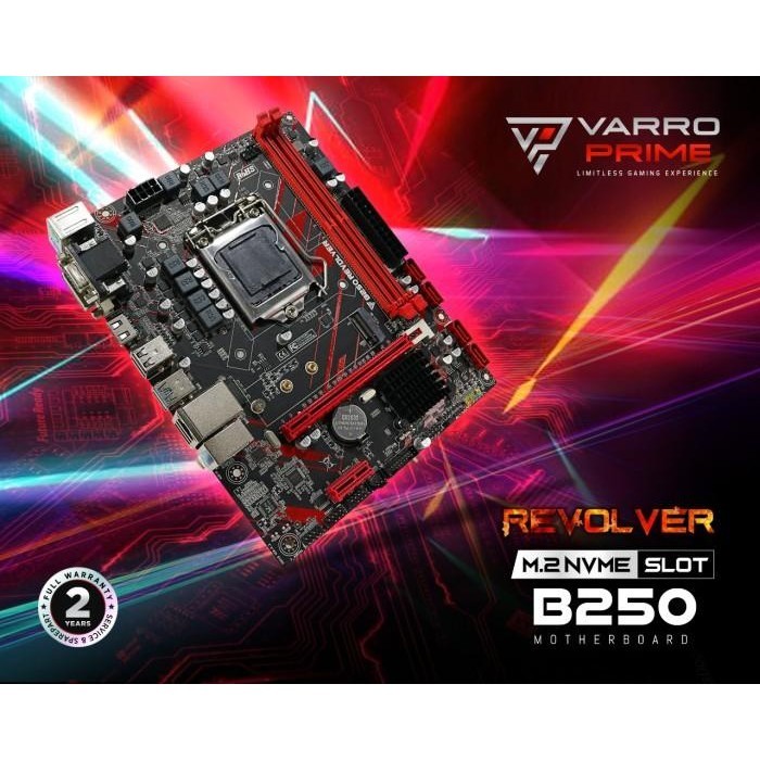 Jual MOTHERBOARD GAMING B250 REVOLVER VARRO SUPPORT NVME Berkualitas | Shopee Indonesia