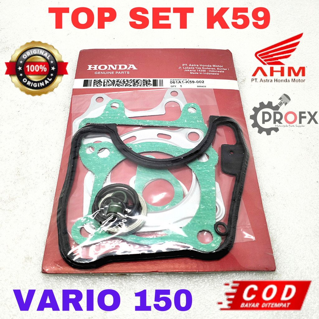 Jual PACKING TOP SET K59 HONDA VARIO 150 KUALITAS ORIGINAL AHM ASLI ...