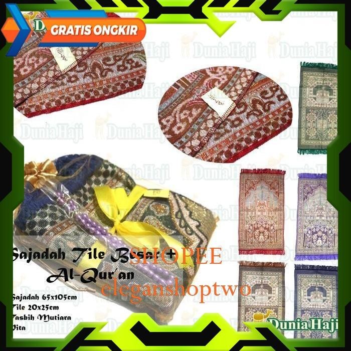 Jual PAKET SOUVENIR SAJADAH BESAR TURKI PARCEL ( PPT ) +TILE+TASBIH ...