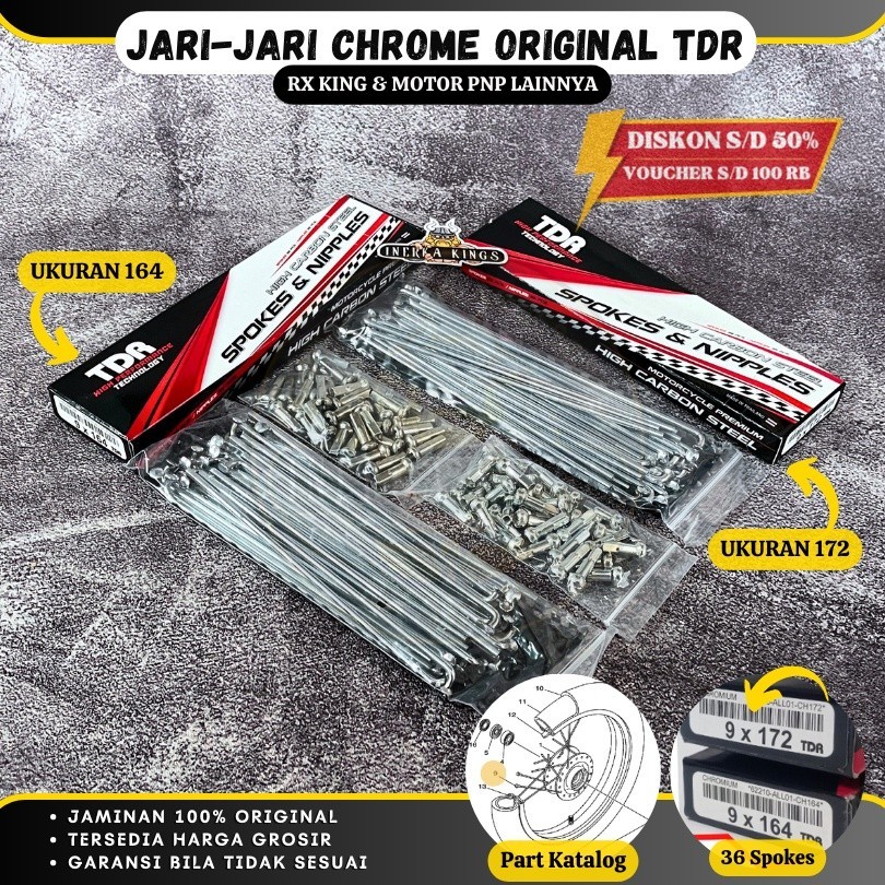 Jual Ruji Jari Jari Roda Chrome Rx King RXK RXS Scorpio Merek TDR Rim ...