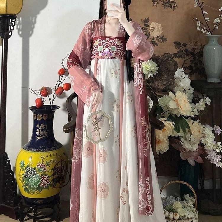 Jual Women's Han Chinese Clothing Original Tang Chest-High Dress Broken ...