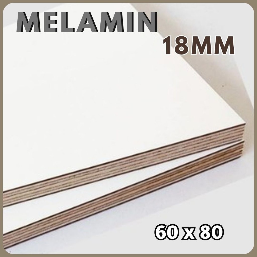 Jual Triplek Melamin 18mm 60x80 cm (2 muka) | Shopee Indonesia