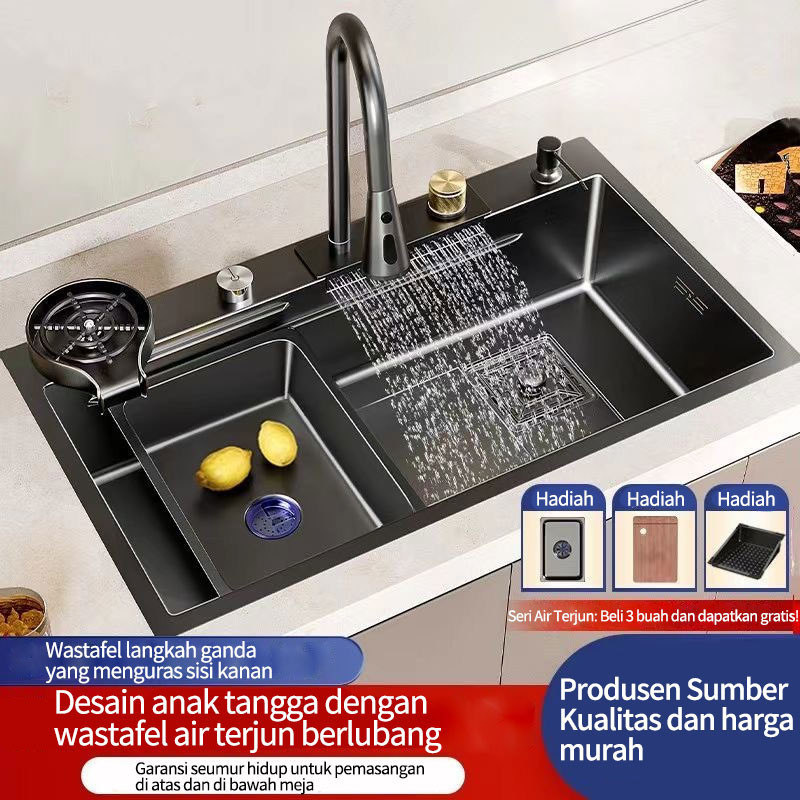 Jual SUS 304 Paket Kitchen Sink 5040/5243 BLACK /Bak Cuci Piring ...