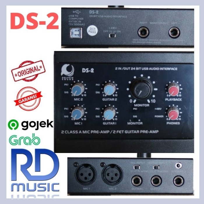 Jual Usb Soundcard Audio Interface Recording Ds 2 Ds2 Ds-2 2In 2Out ...
