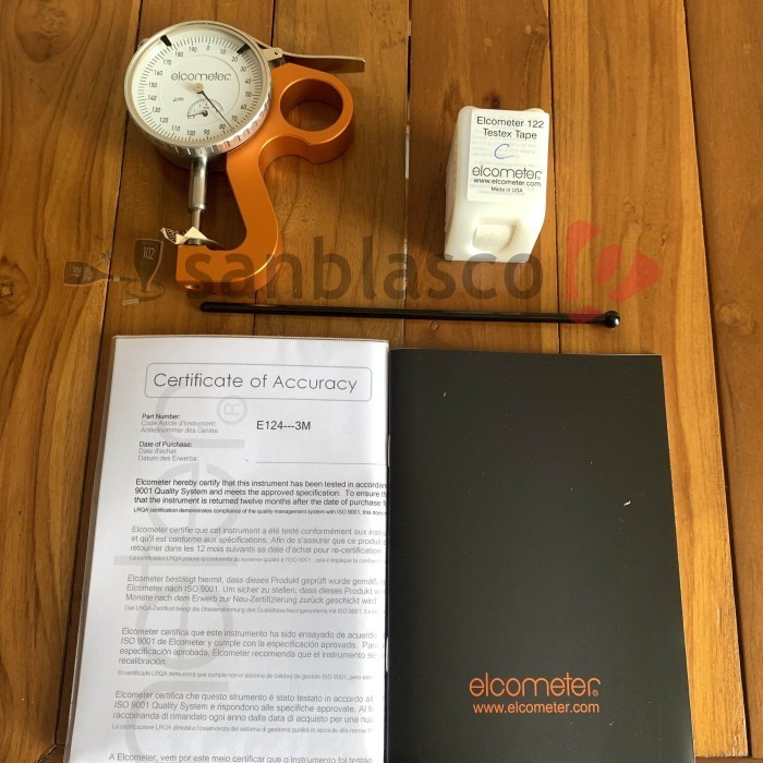 Jual Elcometer 124 Dial Thickness Gauge + testex tape + swizzle stick ...