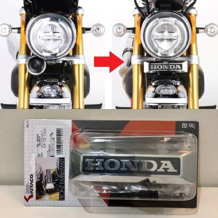 Jual KITACO JAPAN FRONT EMBLEM KIT GRILL HORN RELOCATION HONDA MONKEY ...