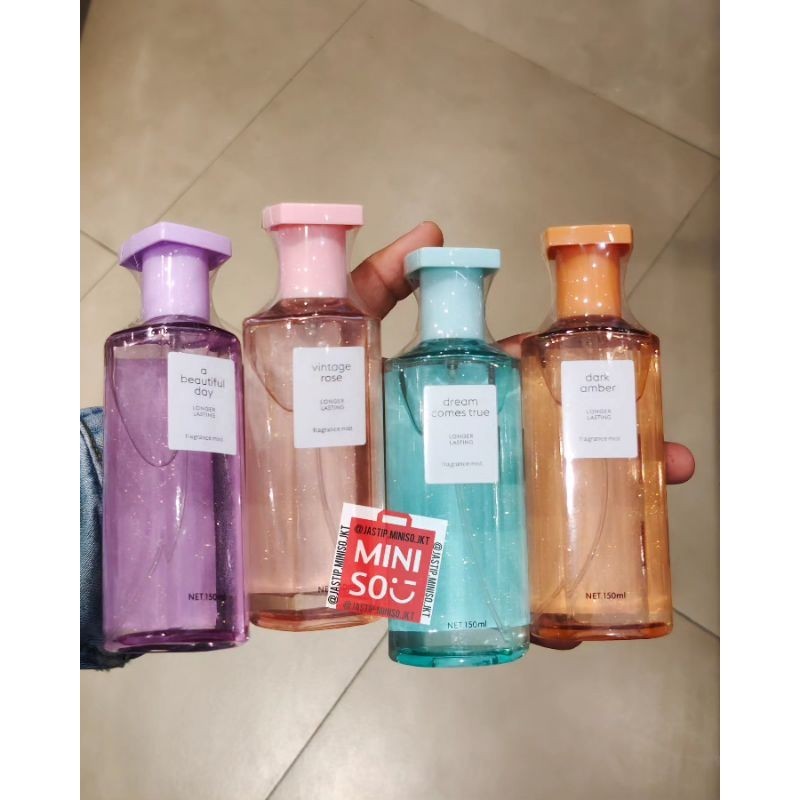 Jual MINISO 🆕 Parfum LONGER LASTING Fragrance Mist (150ml) Vintage Rose ...