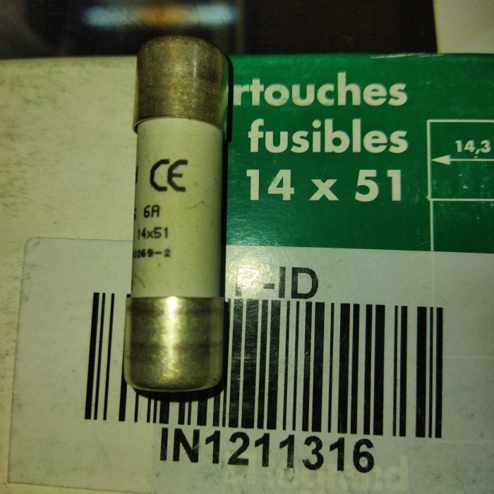 Jual Sekring Keramik Legrand Fuse 14x51 6A 6 Amper Ampere 500V 500 Volt ...