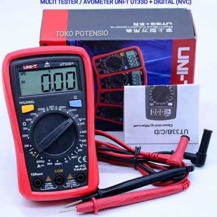 Jual Multi Tester / Avometer Uni-T Ut 33D+ Digital ( Buzzer Nvc ...