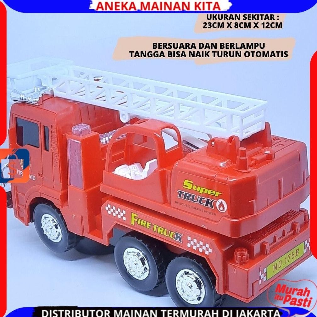 Jual Mobil Pemadam Kebakaran Mainan Anak Tana Bisa Naik Turun Bunyi ...