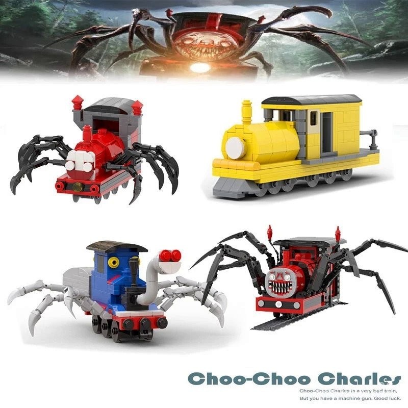 Jual BuildMoc Choo-choo Charles Set Blok Bangunan Horrors Game Spider ...