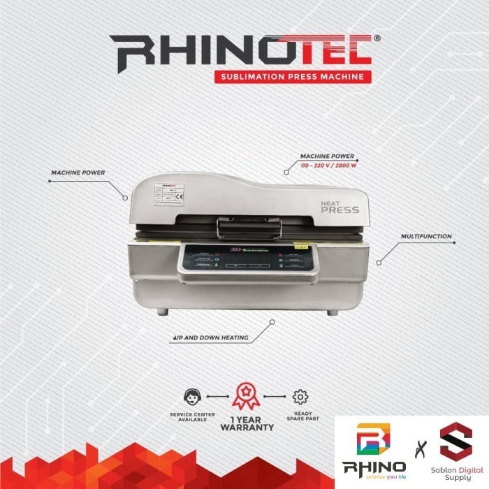 Jual Mesin Heat Press 3D Sublim Rhinotec Mesin Sablon Casing Hp Rsm ...