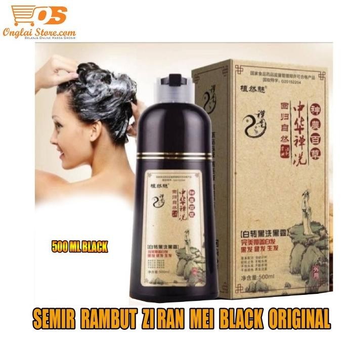 Jual ZI RAN MEI Pure Black Shampo Original / Shampo semir Rambut ORI ...
