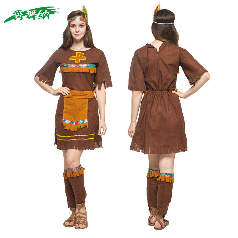 Jual Women's Indian Costume HalloweencosCostume Masquerade Indigenous ...
