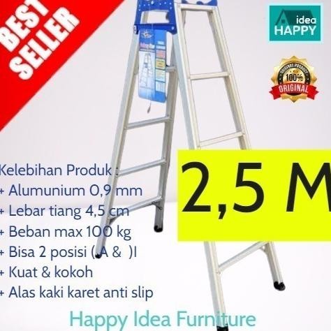 Jual (T)Op - Tangga Lipat Aluminium 2,5 M / 3 M Tangga Serbaguna Tangga ...